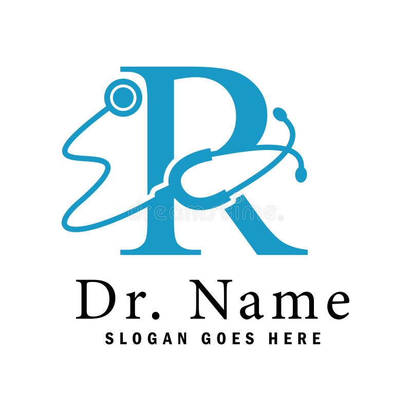 Letter R Stethoscope Logo. Alphabet R Doctor Business Icon Stock Vector ...