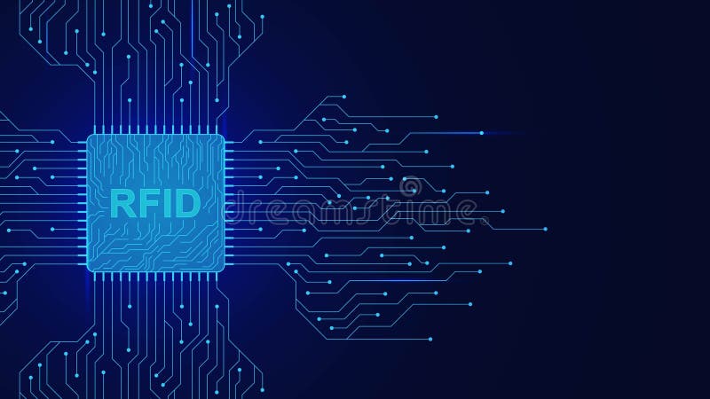 RFID Radio Frequency Identification Icon Set Collection Outline Black ...