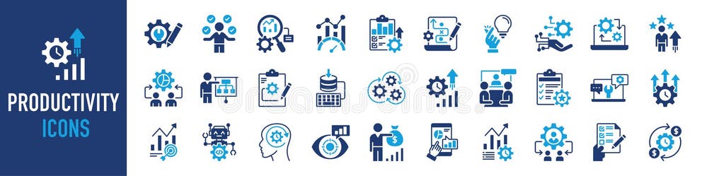 Productivity icon set. stock vector. Illustration of business - 310692954