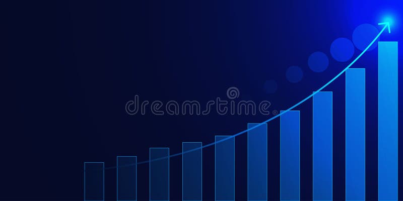 Business Graph Growth Increase with Positive Chart. Stock Vector ...