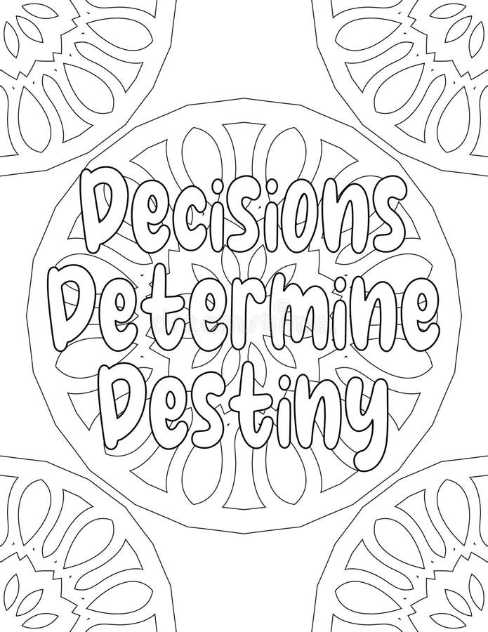 Motivational Mandala Coloring Pages for Adults and Kids for Self ...