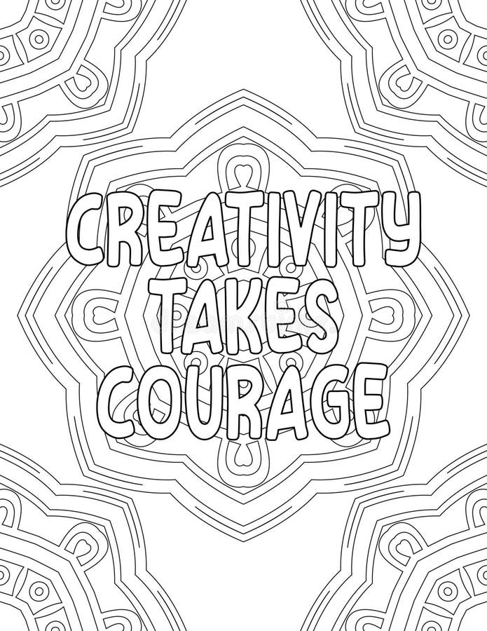 Motivational Mandala Coloring Pages for Adults and Kids for Self ...