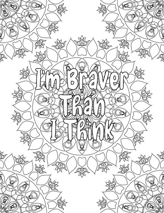 Motivational Mandala Coloring Pages for Adults and Kids for Self ...
