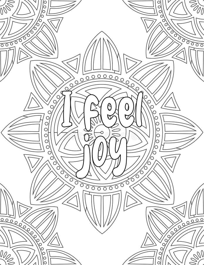 Motivational Mandala Coloring Pages for Adults and Kids for Self ...