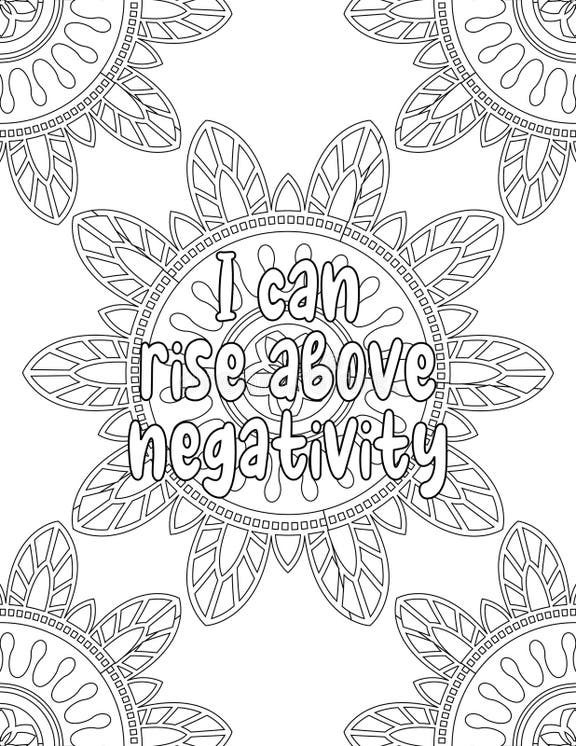 Motivational Mandala Coloring Pages for Adults and Kids for Self ...