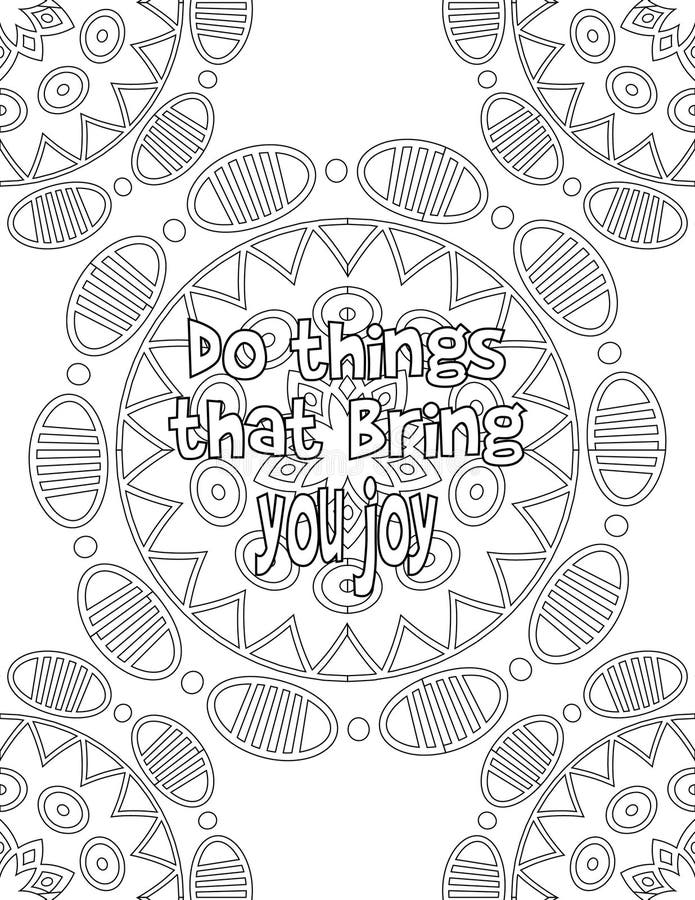 Motivational Mandala Coloring Pages for Adults and Kids for Self ...