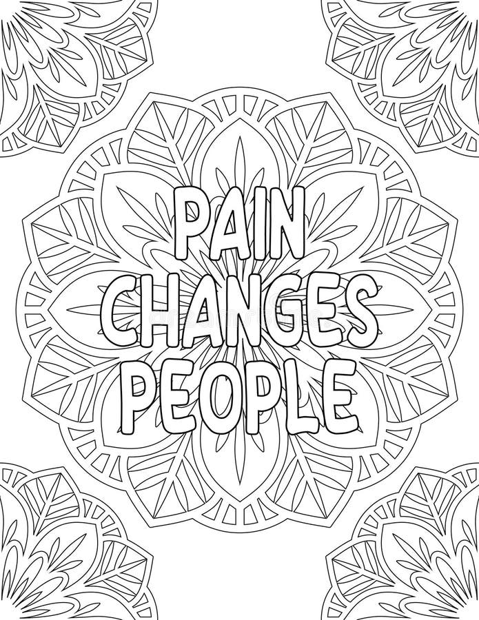 Motivational Mandala Coloring Pages for Adults and Kids for Self ...
