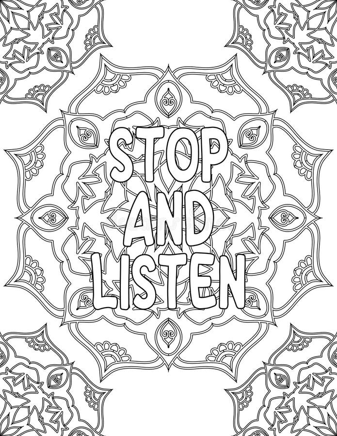Motivational Mandala Coloring Pages for Adults and Kids for Self ...