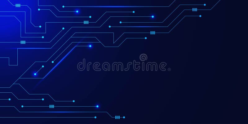 Modern Hi Tech Digital Connect with Electronic Circuit Board. Stock ...