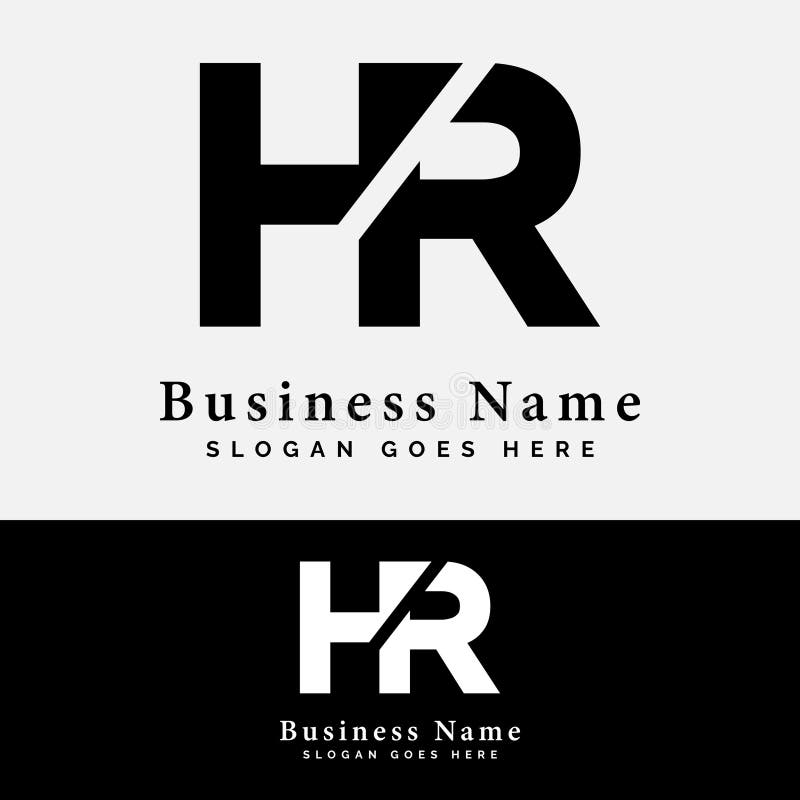 H, R, HR Letter Logo Design. Alphabet HR Initial Logo Vector ...