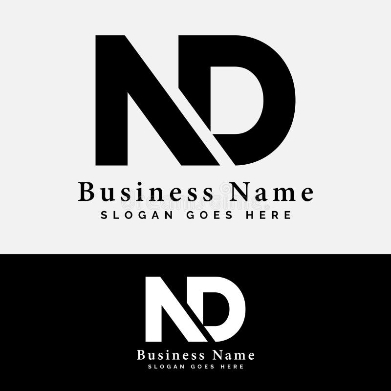 N, D, ND Letter Logo Design. Alphabet ND Initial Logo Vector ...