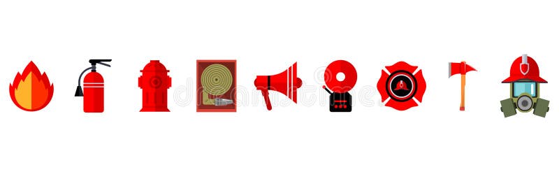 Fire Tools for Fire Prevention,crowbar Fireman on White Background ...