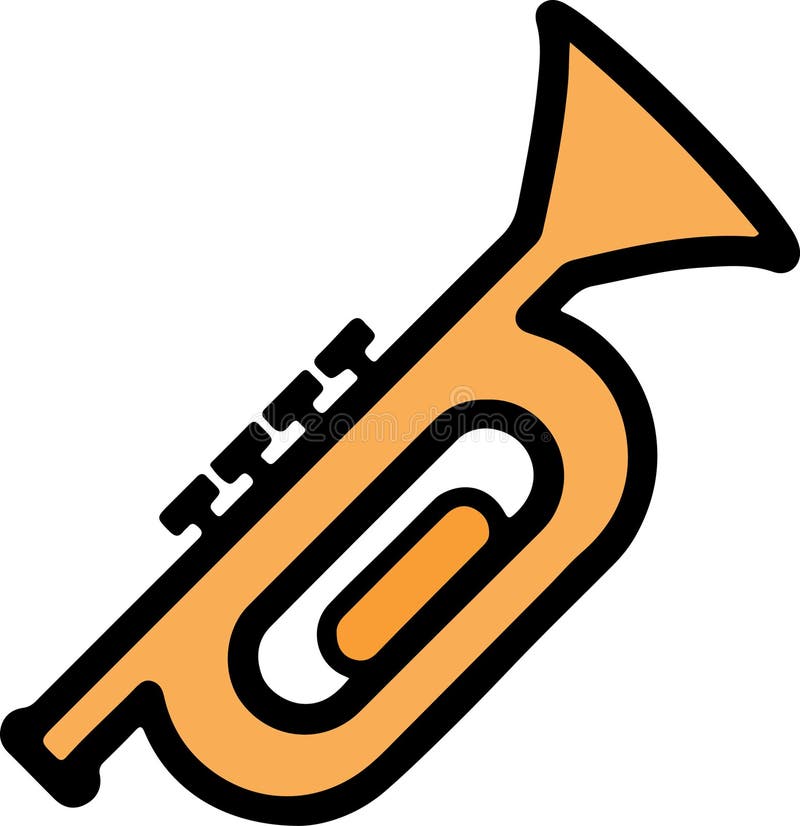 Abstract Trumpet Illustration Design on White Stock Vector ...
