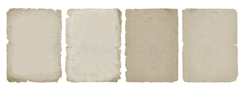 Vintage Old Paper with Ripped Edges. Antique Sheets Stock Vector ...