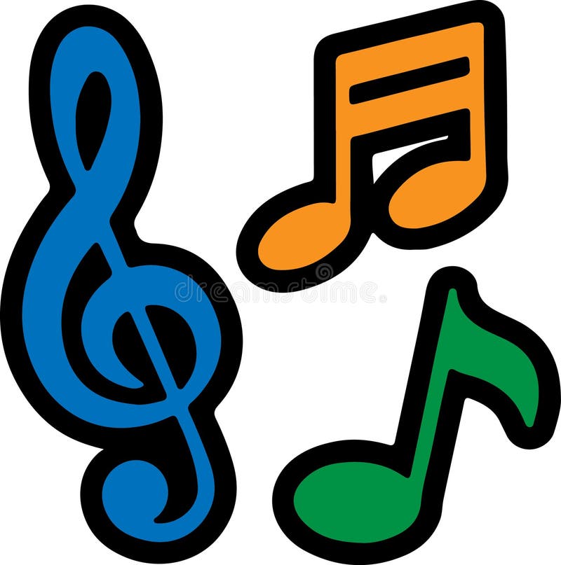 Abstract Music Note Guitar Clipart Design on White Stock Vector ...