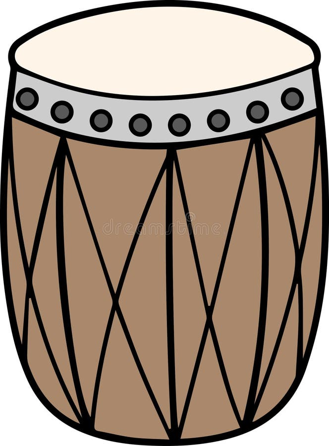 Abstract Wooden Drum Clipart Design on White Stock Vector ...