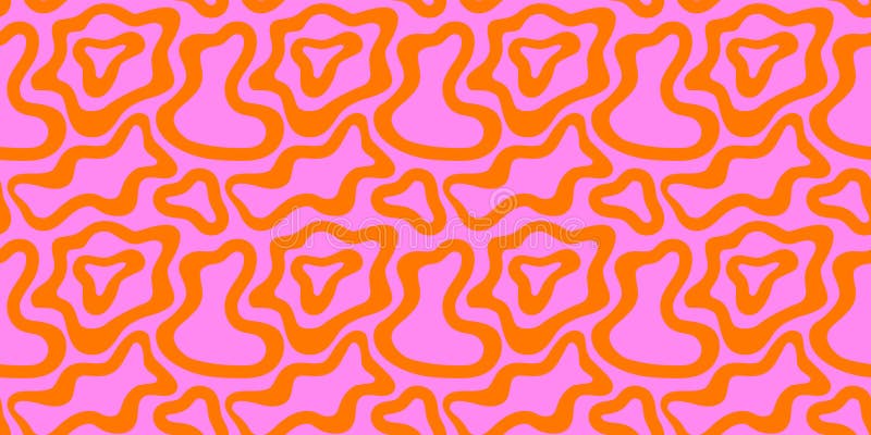 Pink Wavy Retro Seamless Pattern Stock Vector - Illustration of cover ...