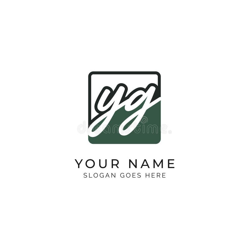 Y, G, YG Initial Letter Handwritten, Alphabet YG Signature Icon in ...
