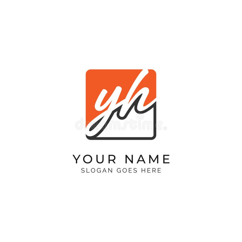 Y, H, YH Initial Letter Handwritten, Alphabet YH Signature Icon in ...