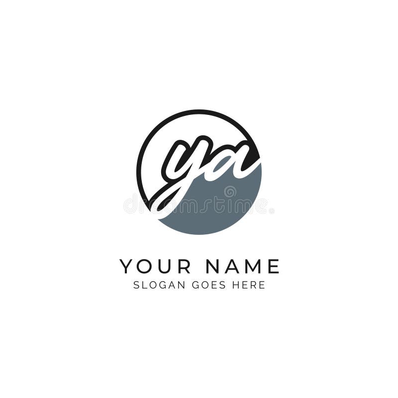Y, a, YA Initial Letter Handwritten, Alphabet YA Signature Icon in ...