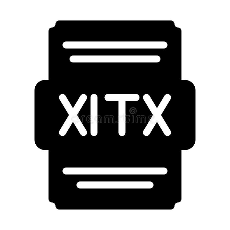 Xltx Spreadsheet File Icon with Black Fill Design. Vector Illustration ...