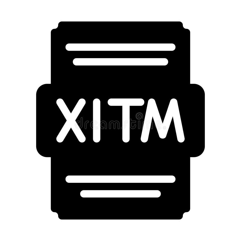 Xltm Spreadsheet File Icon with Black Fill Design. Vector Illustration ...