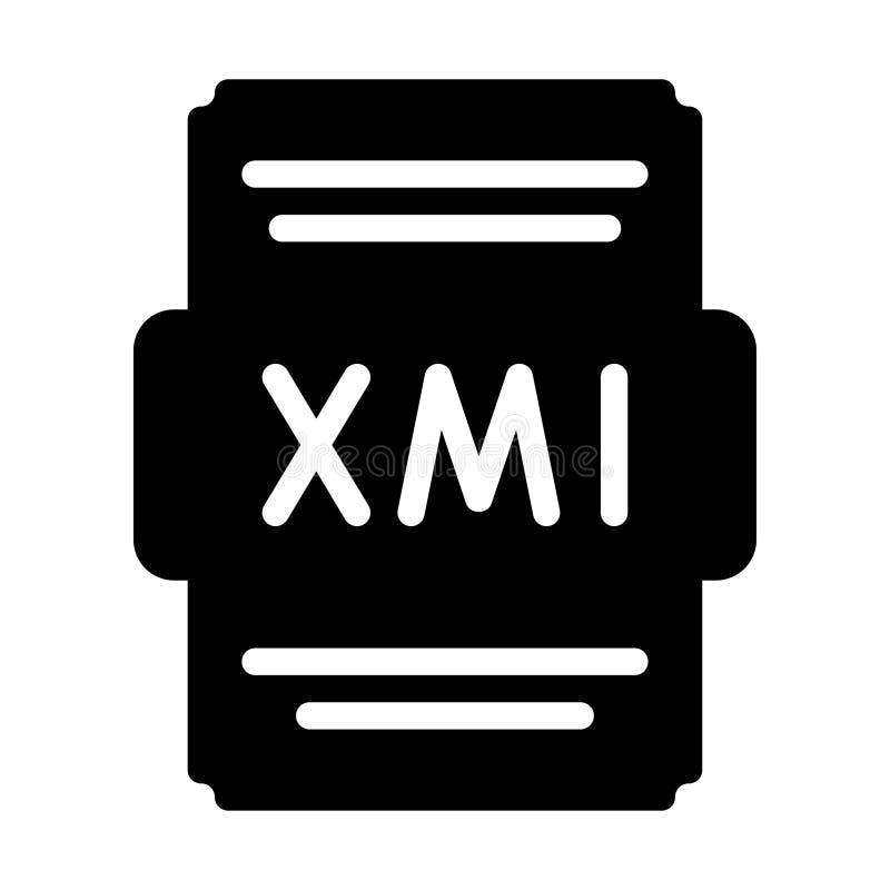 Xml Spreadsheet File Icon with Black Fill Design. Vector Illustration ...