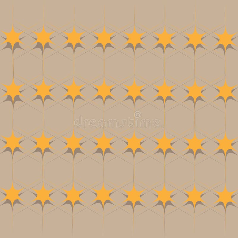 Yellow Star Pattern Background Illustration Arranged in Rows Stock ...
