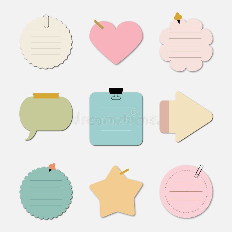 A Colorful Note Paper Sheets with a Curled Corner, Ready for Your ...