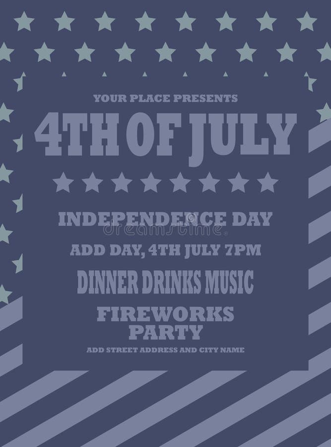 4th of July Celebration Flyer Poster Social Media Post Design Stock ...