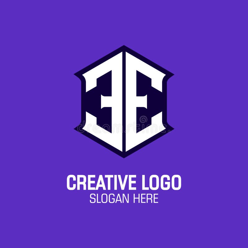EE Initials Monogram Text Elegant Design. Modern Style Creative in ...
