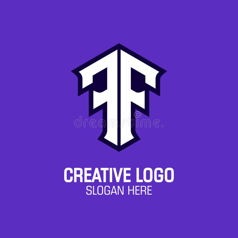 FF Initials Monogram Text Elegant Design. Modern Style Creative in ...