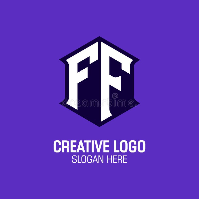 FF Initials Monogram Text Elegant Design. Modern Style Creative in ...