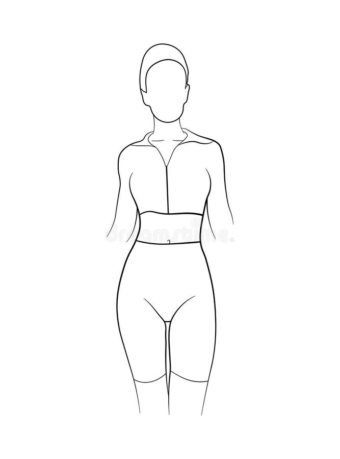 Woman Panties Swimsuit Body Belly Legs Hand Drawing Stock Illustration ...