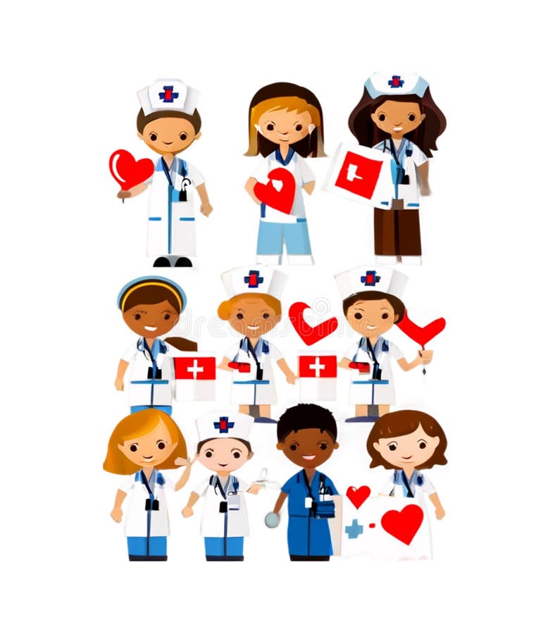 Happy International Nurses Day with a Nurse Cartoon Character Stock ...