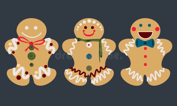 Gingerbread Man set stock illustration. Illustration of sweet - 317513436