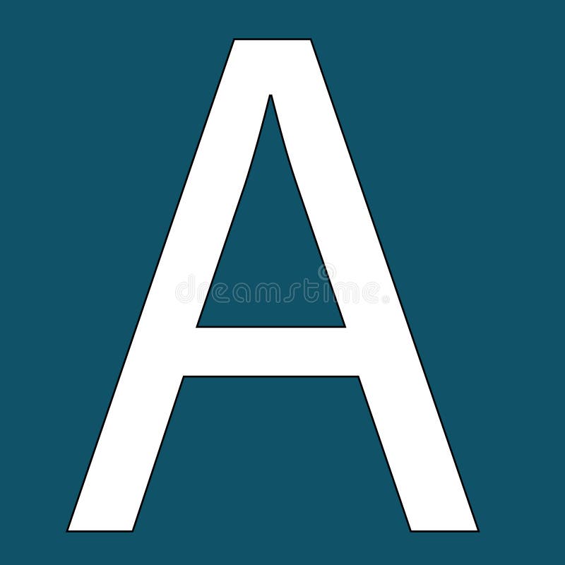 A - a ALPHABETS ICONIC SYMBOL Stock Illustration - Illustration of ...