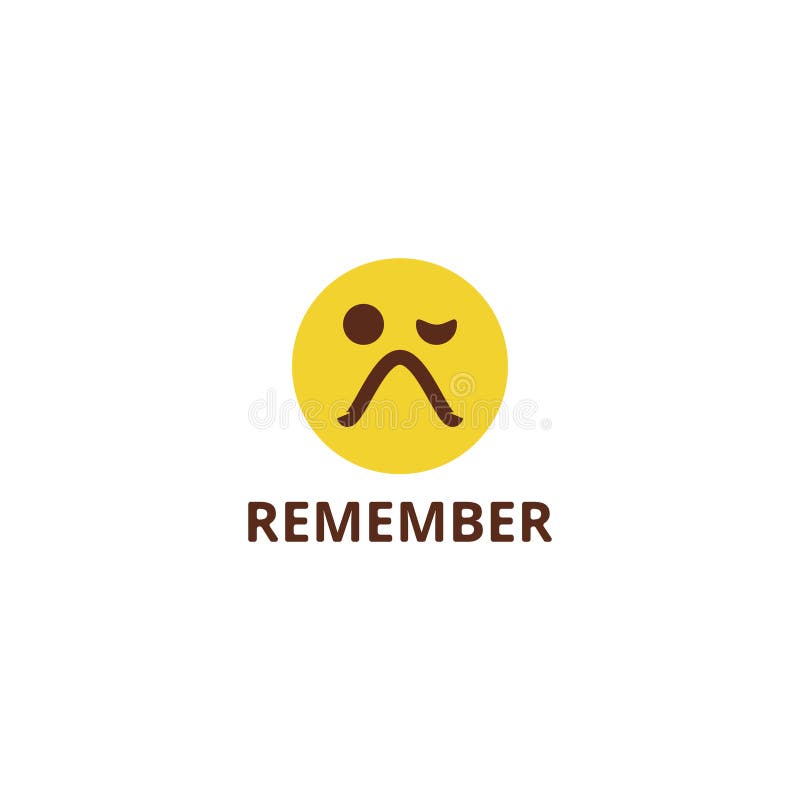 Remembering Emoticon Stock Illustrations – 30 Remembering Emoticon ...