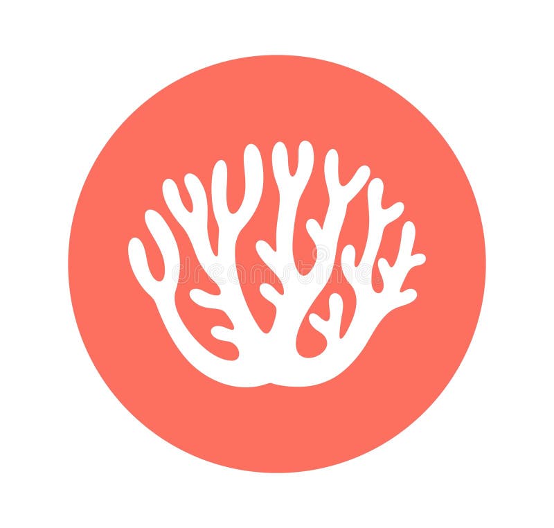Coral Logo. Isolated Coral on White Background Stock Vector ...