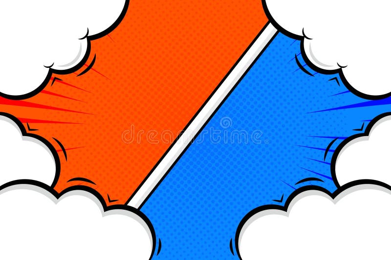 Comic Cloud Background Vector Template Fullcolor Stock Vector - Illustration of character ...