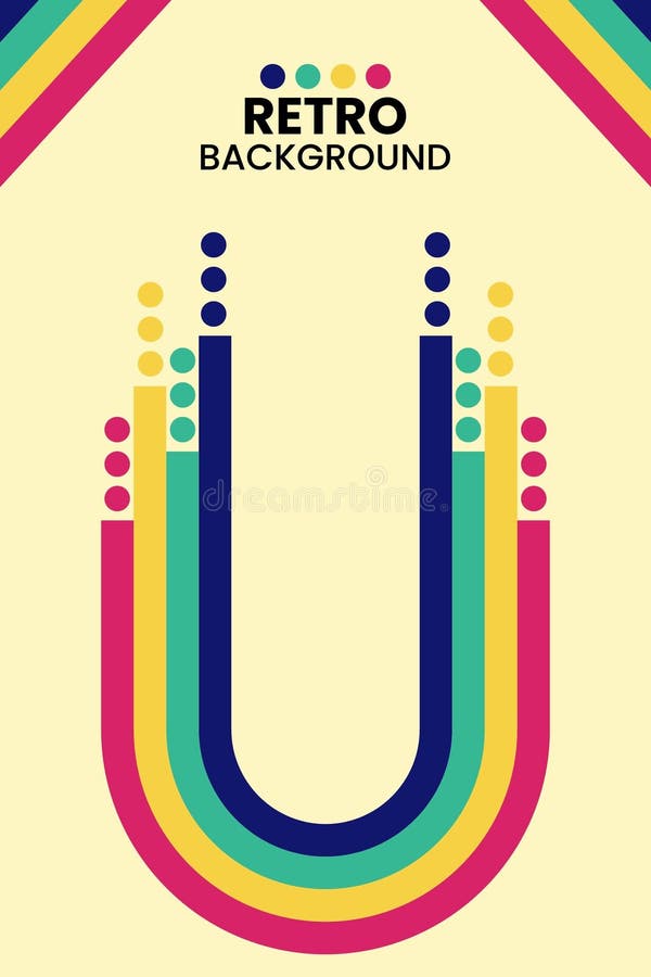 Colorful Retro Vintage Background Image Colorfull Stock Vector ...