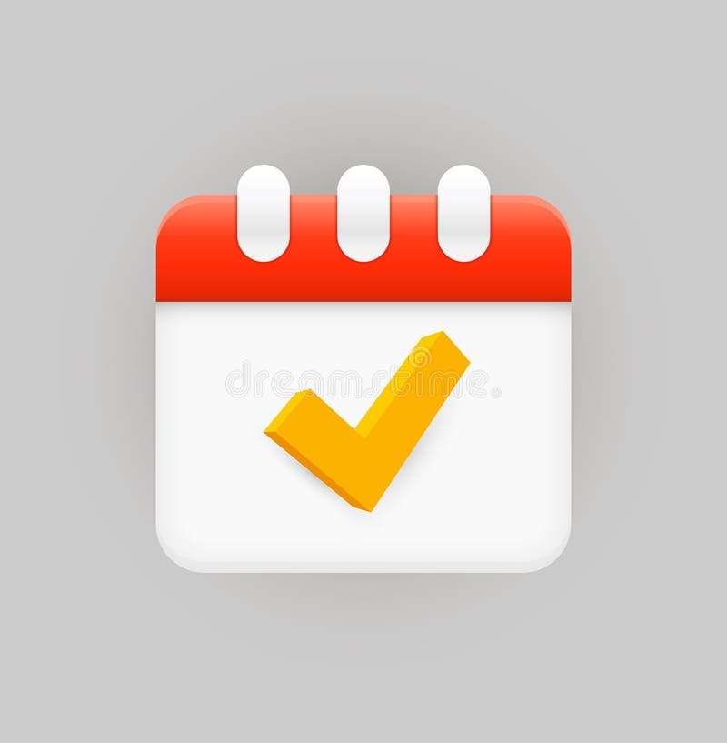 Reminder App Icon Design. Calendar Icon Design. Vector Illustration ...