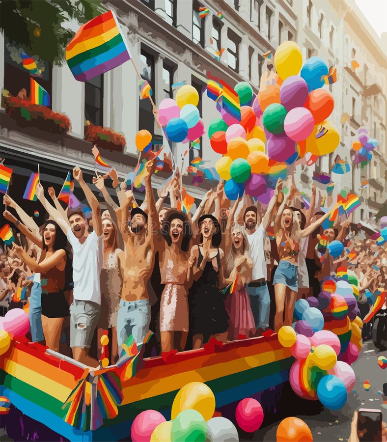 Happy Pride Day Heart Celebration Stock Vector - Illustration of banner, celebration: 319650591