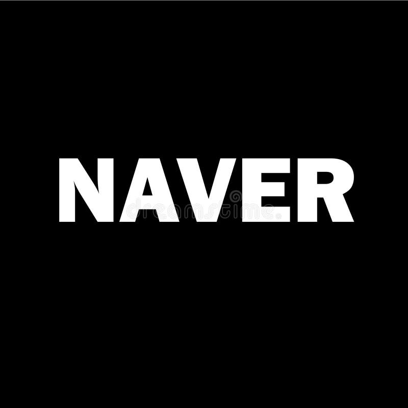 NAVER LOGO - Black Background Stock Illustration - Illustration of ...