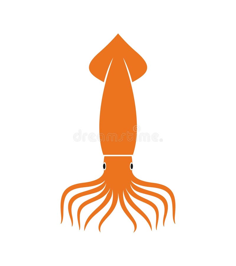 Squid Logo. Isolated Squid on White Background Stock Vector ...