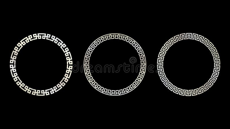 Traditional Greek Key Frames Seamless Design. Stock Vector ...
