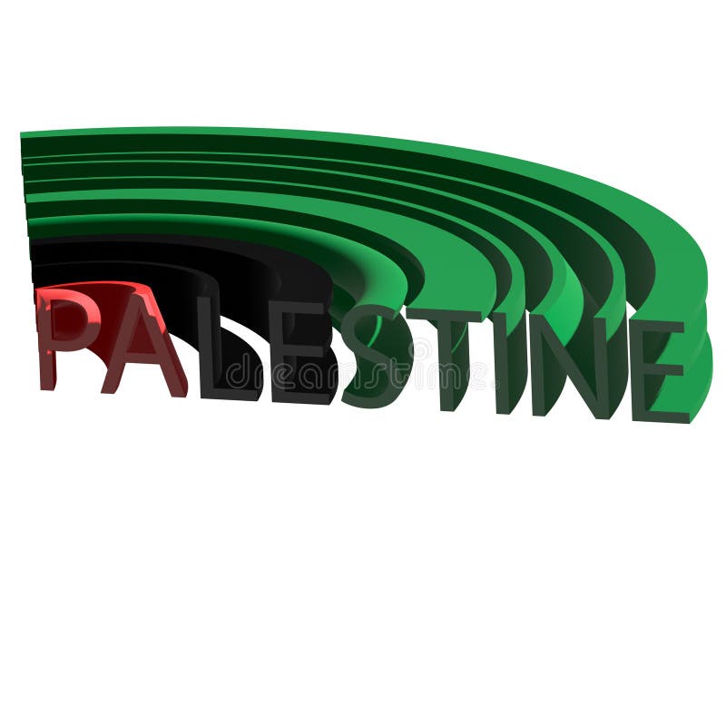 3d Style - Colored Name of Palestine Stock Illustration - Illustration ...