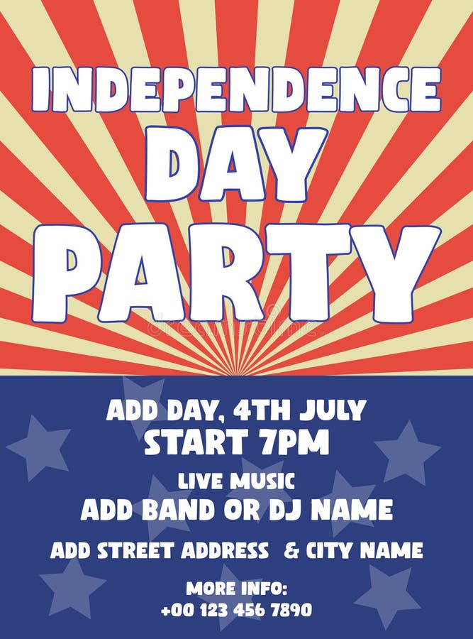 4th of July Celebration Poster Flyer Social Media Post Design Stock ...
