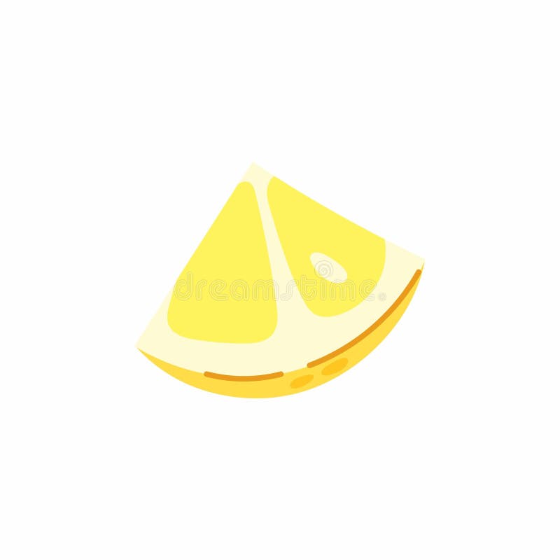 Lemon Slice in Flat Style. Fresh Citrus Fruit. Ingredient for Making ...