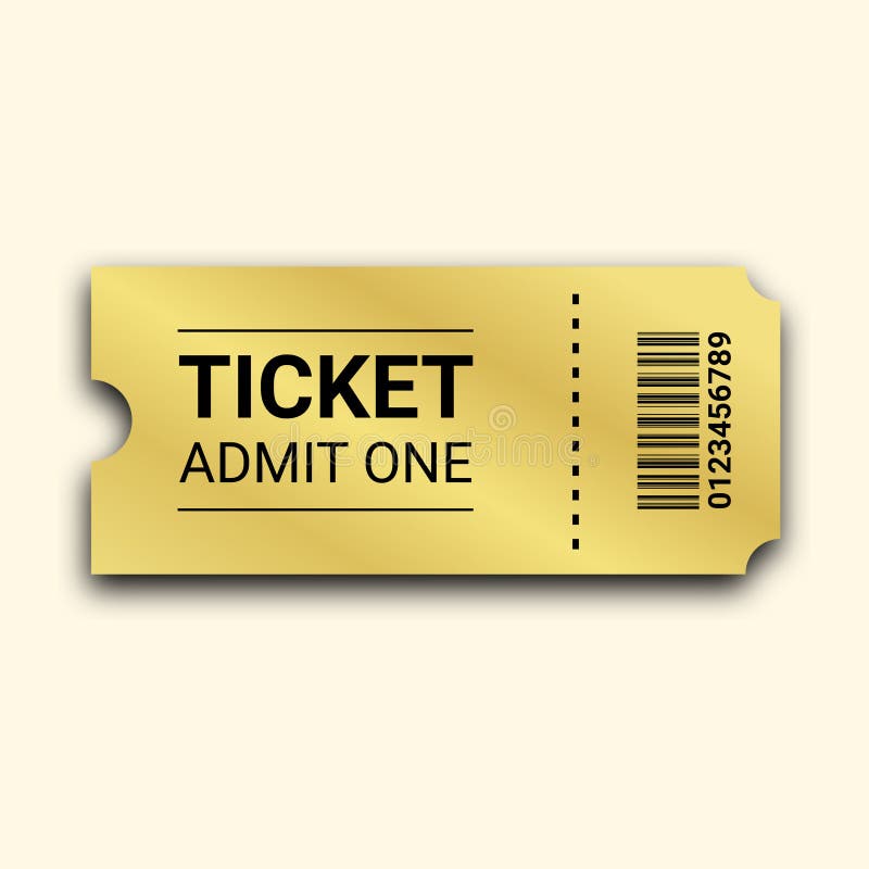 Vector Illustration Ticket Template on the Blue Background. Stock ...